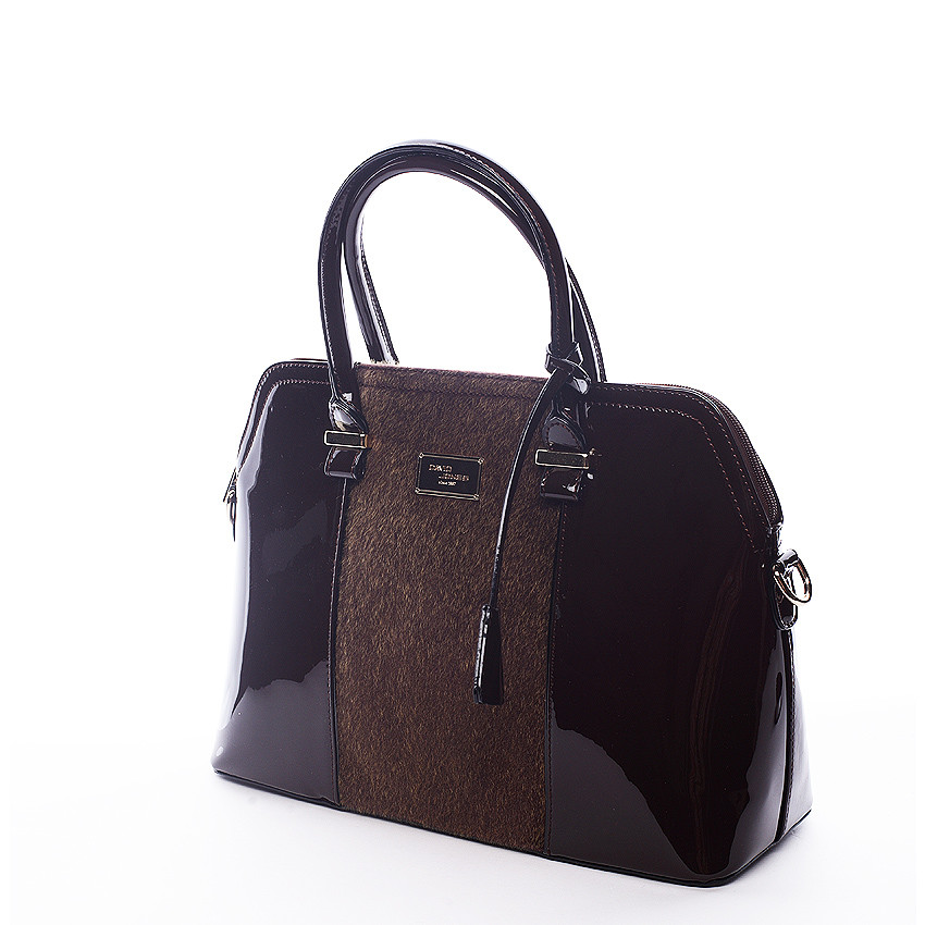 Hnedá kabelka s chlpami David Jones Annora - Kabea.cz