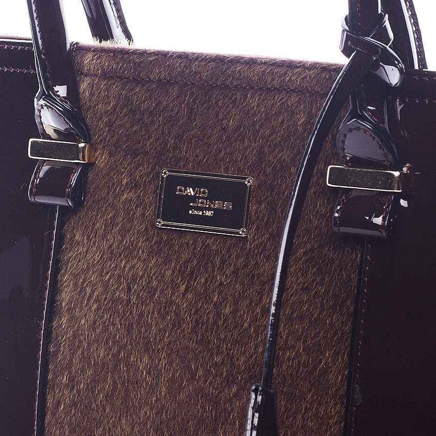 Hnedá kabelka s chlpami David Jones Annora - Kabea.cz