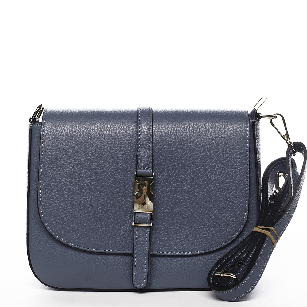 Dámska kožená crossbody kabelka bledo modrá - ItalY Neul - Kabea.cz